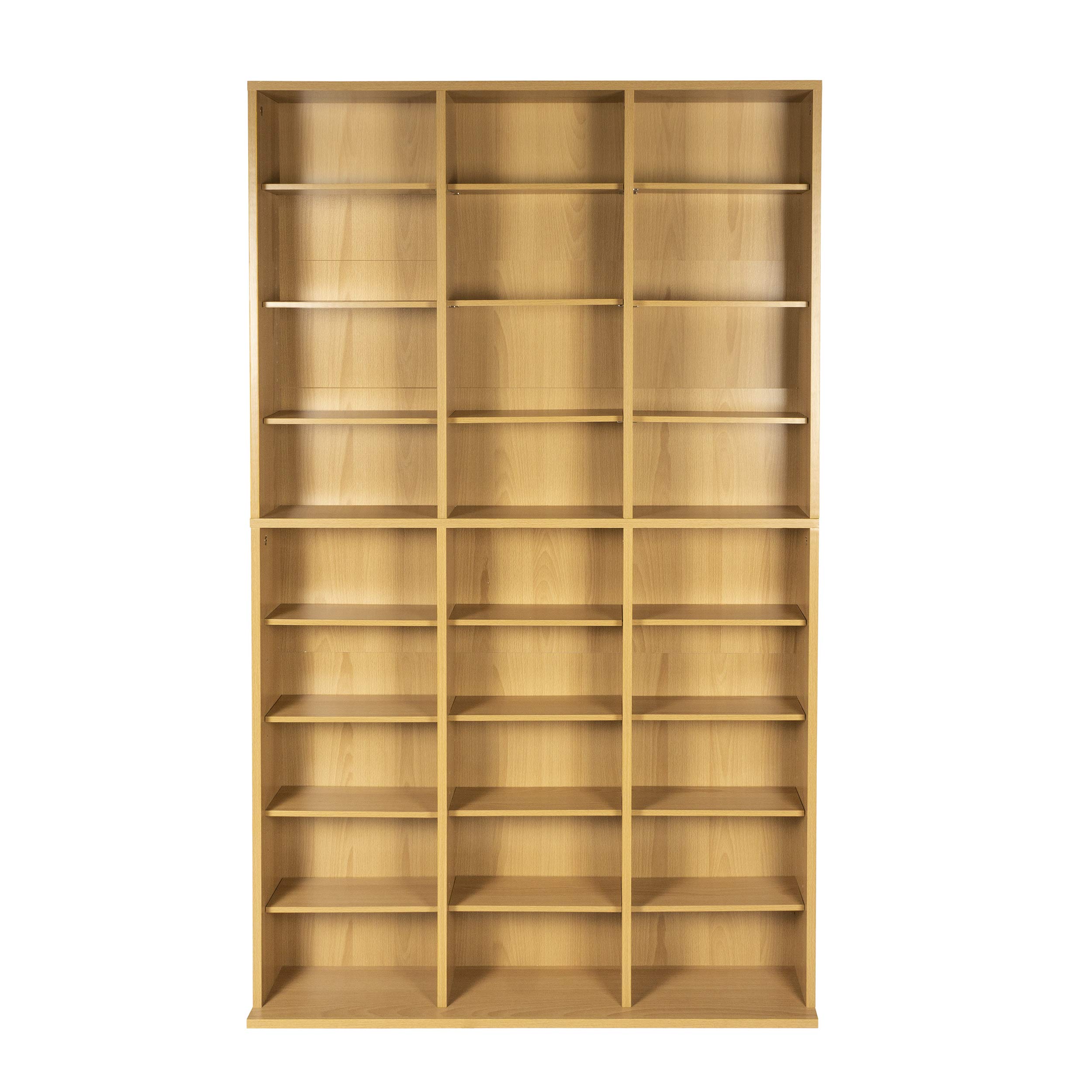 Atlantic Oskar 756 Media Storage Cabinet โ Protects & Organizes Prized Music, Movie, Video Games or Memorabilia Collections, PN 38435712 in Maple