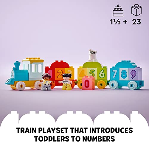 LEGO DUPLO My First Number Train - Learn to Count 10954 Building Toy; Introduce Boy and Girl Toddlers Age 2,3,4,5 Year Old to Numbers and Counting; New 2021 (23 Pieces)