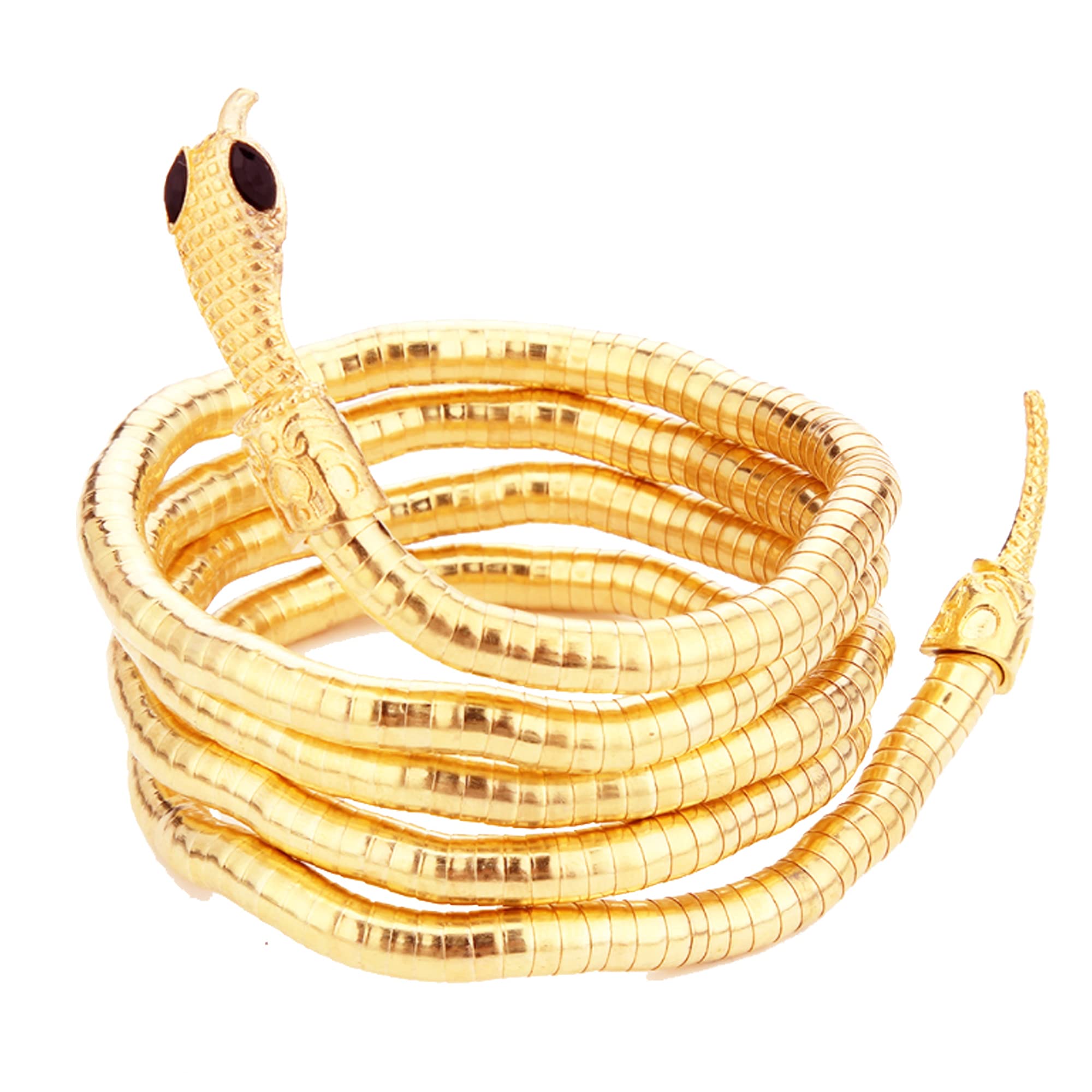 LAKIYOYO Bendable Snake Bracelet for Women Adjustable Punk Snake Choker - Flexible Multi-Purpose Medusa Necklace Hollween Jewelryļ¼goldļ¼