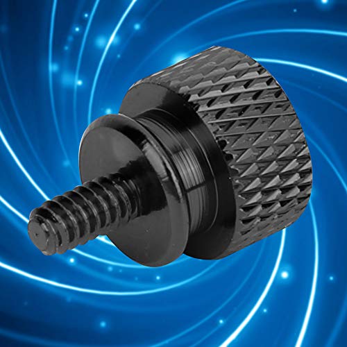 Computer Case Thumb Screws, Hand Tighten Screws Knurled Aluminum Alloy 20PCS/Set for Repair Mounting for Manual Operation(Black)