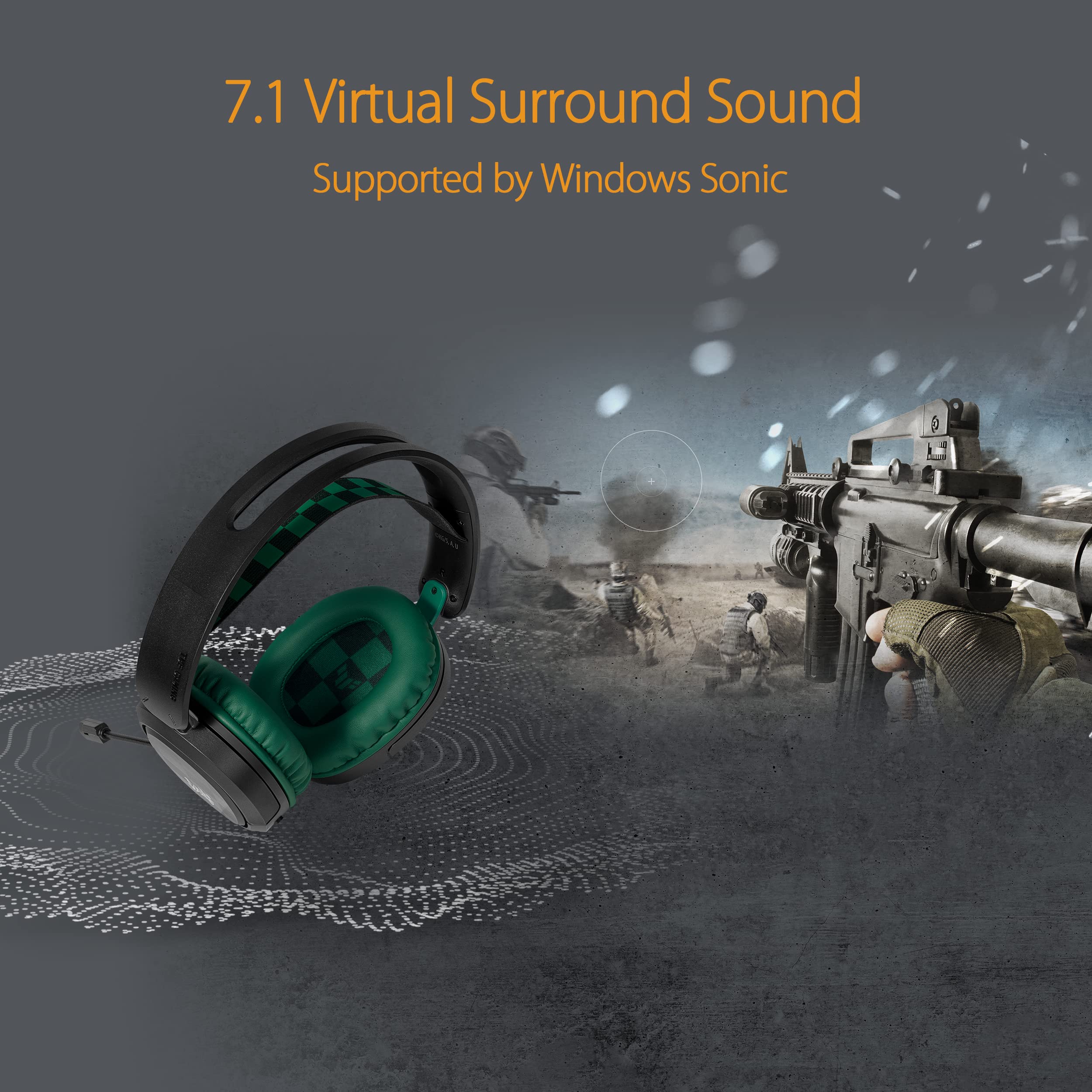 ASUS TUF Gaming H1 Wired Headset (Discord Certified Mic,7.1 Surround Sound,40mm Drivers,3.5mm, Lightweight,for PC,Switch,PS4,PS5,Xbox One,Xbox Series X | S,and Mobile Devices) Demon Slayer NEZUKO
