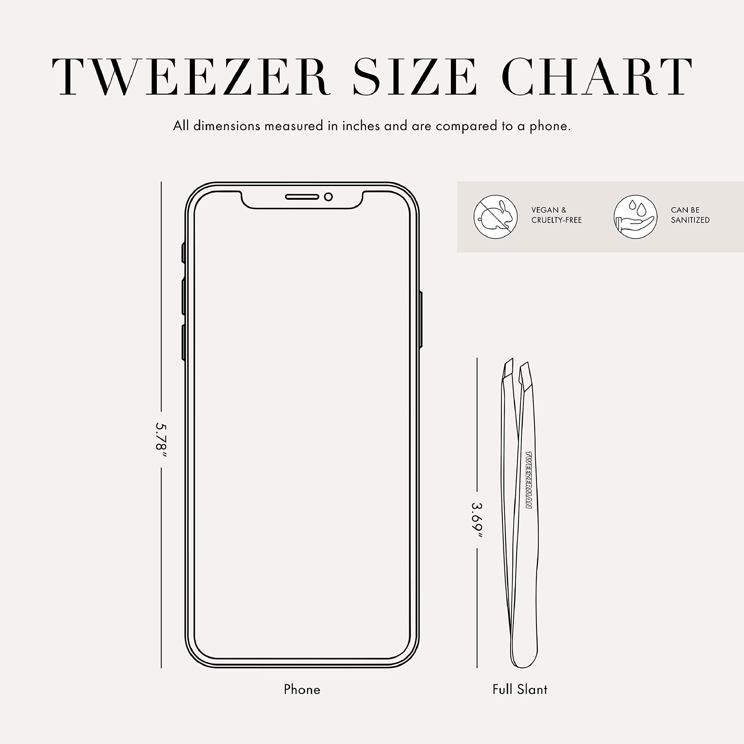 Tweezerman Stainless Steel Slant Tweezer - Eyebrow Tweezers for Women and Men (Classic Stainless)