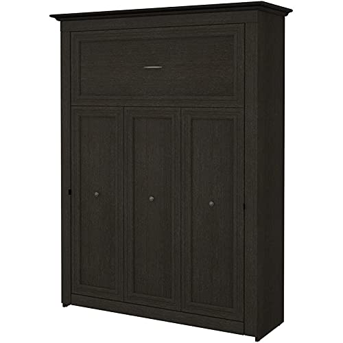 Atlin Designs 72" W Contemporary Wood Queen Murphy Bed in Deep Gray