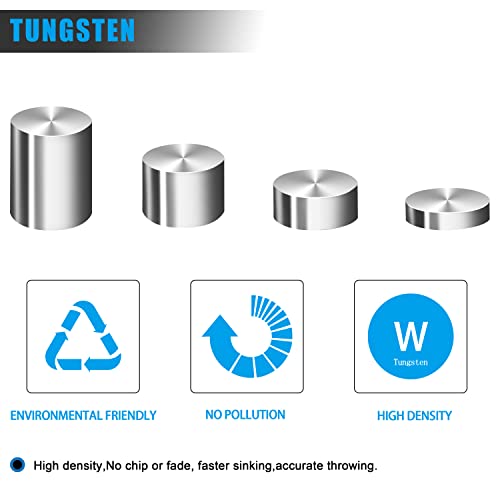 Cylindrical Tungsten Weights for Wood Car with 4 Different Sizes Total 3.75 OZ ,Letting Your Wood Car to The 5 oz Limit and Optimizing Your Wood Car for Speed Fastest