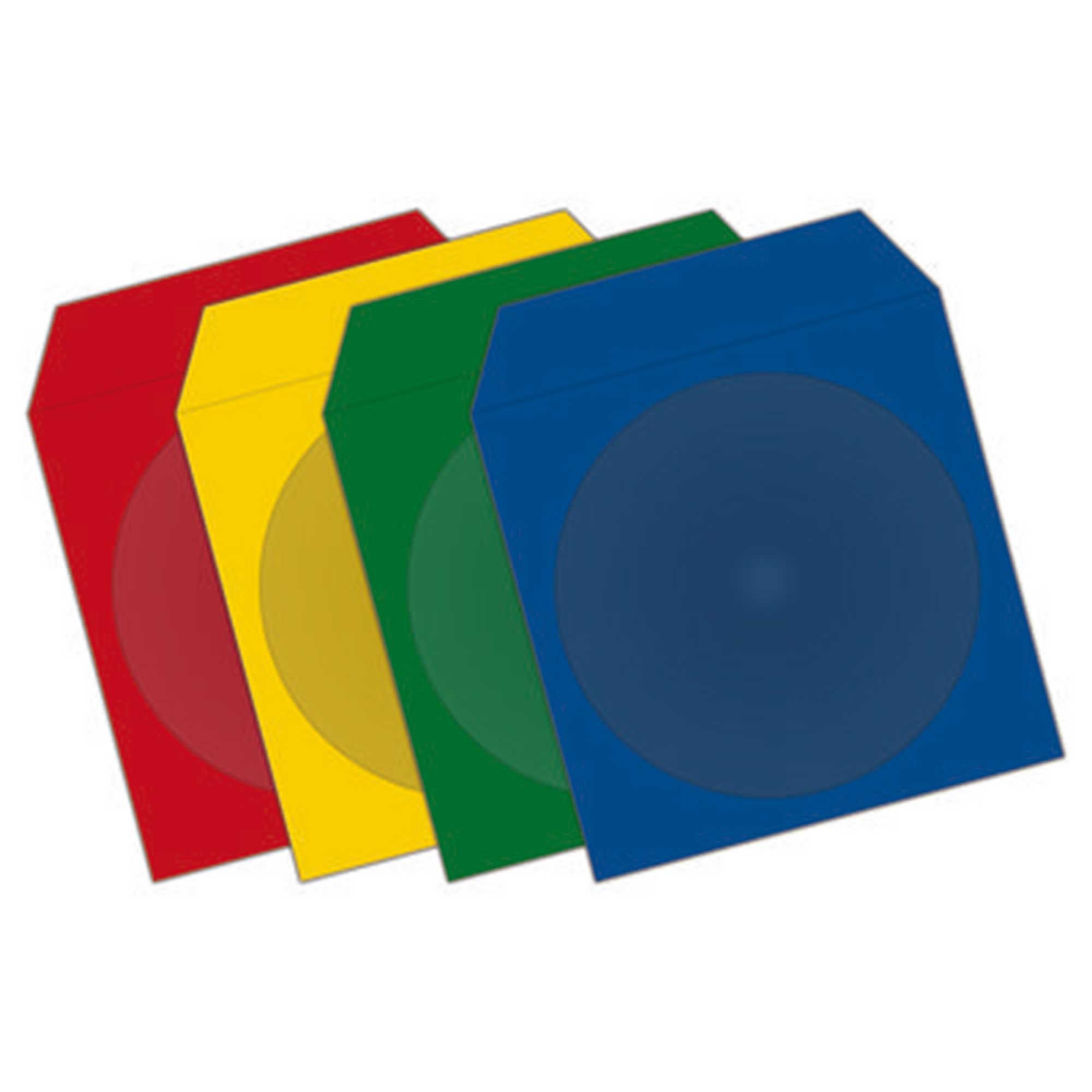 MediaRange BOX67 CD Paper Wrappers (100) Coloured with Window