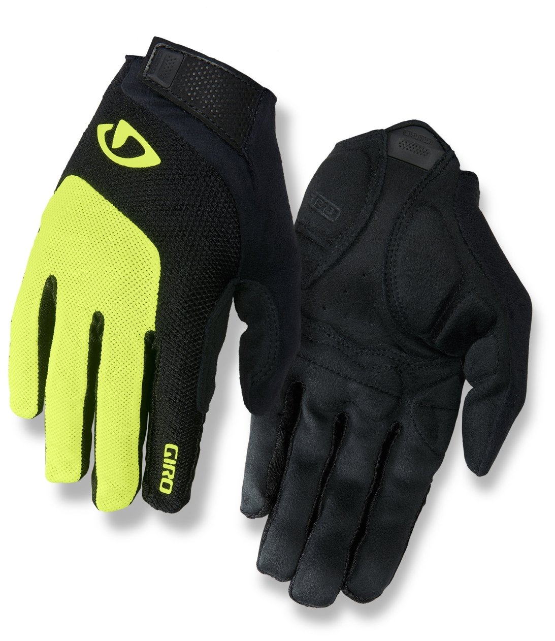 Giro Bravo Gel LF Mens Road Cycling Gloves - Highlight Yellow (2023), Medium