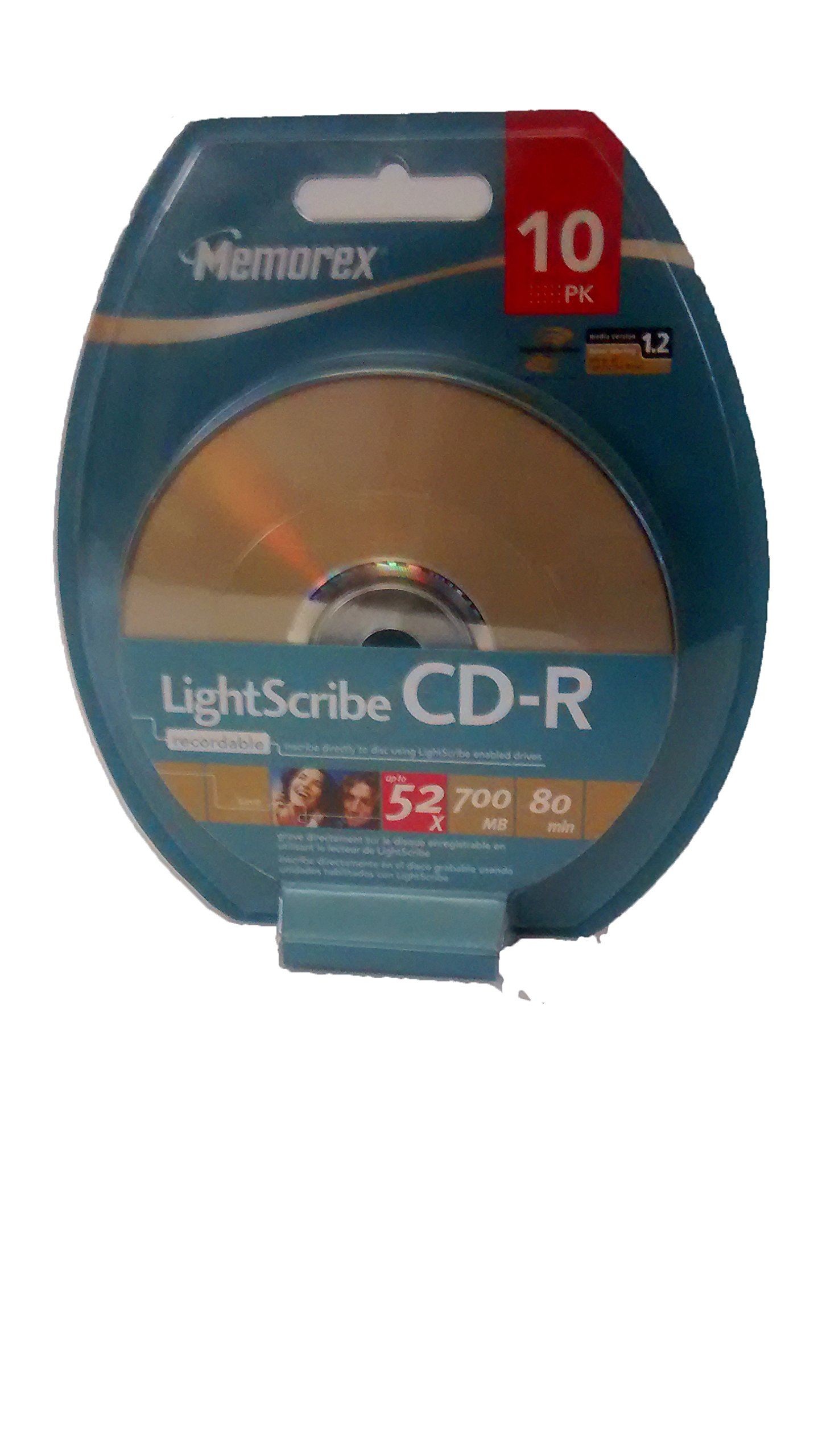 Memorex 52X Write-once CD-r with Lightscribe Technology