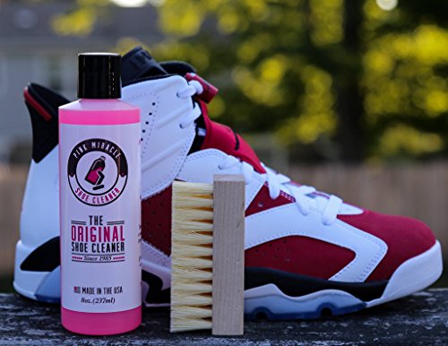 Pink Miracle Shoe Cleaner Kit Bottle Fabric Cleaner for Leather, Whites, and Nubuck Sneakers (4 Oz)