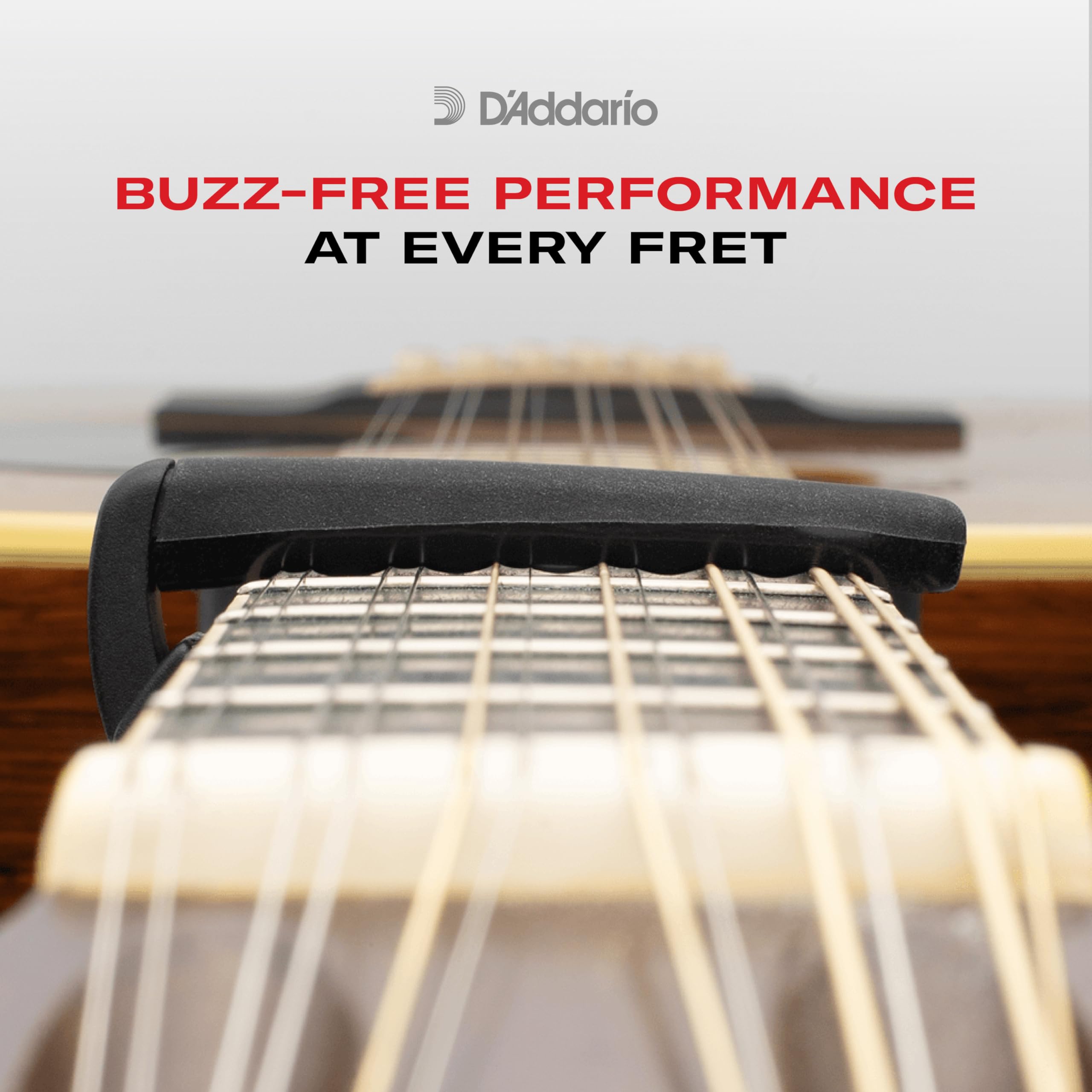 D'Addario Accessories NS Banjo Capo, Mandolin Capo - For 4 or 5 String Banjos and Mandolins - Micrometer Tension Adjustment for Buzz-Free, In-Tune Performance - Black