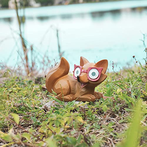 Dawhud Direct Fox Solar Light for Home and Outdoor Decor, Fox Solar Powered Flickering LED Garden Light Backyard Fox Decoration