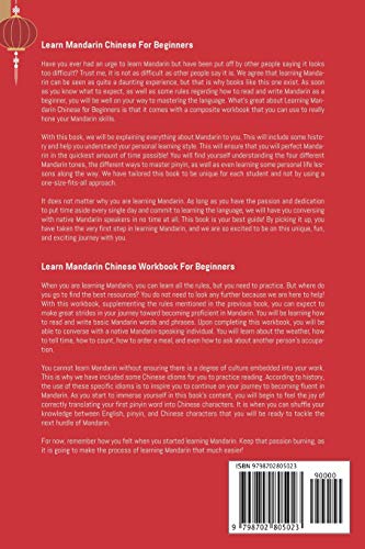 Learn Mandarin Chinese Workbook for Beginners: 2 books in 1: A Step-by-Step Textbook to Practice the Chinese Characters Quickly and Easily While ... for Learn Mandarin Chinese for Beginners)