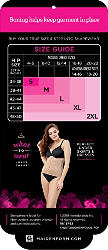 Maidenform womens Nipper Ultra Firm Control Trainer waist shapewear, Black, Large US