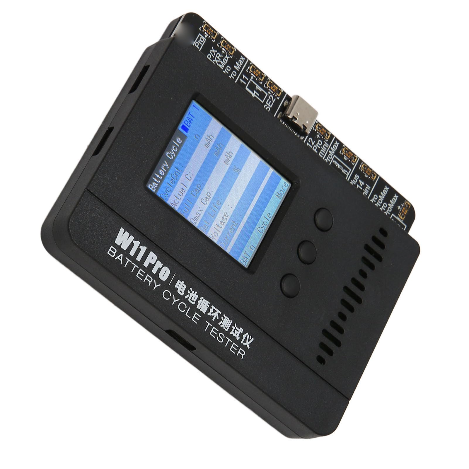 Battery Cycling Machine Tester, Phone Battery Repair Module Plug and Play 100-240V Supports Dual Operation Mode 1.8 Inch TFT Screen for Phone Batteries (US Plug)