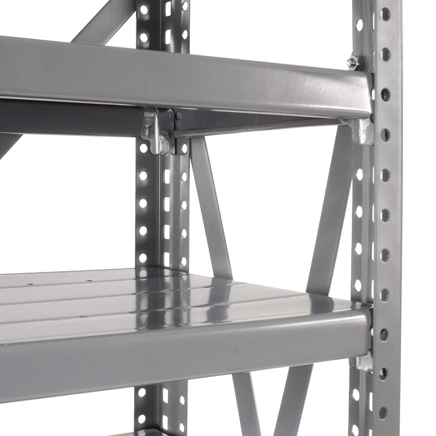 Global Industrial 13 Shelf Steel Shelving with (96) 4" H Plastic Shelf Bins, Blue, 36x12x72