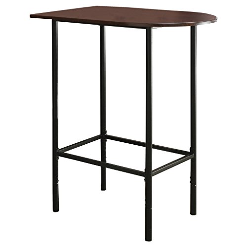 Monarch Specialties Metal Space Saver Bar Table, 24 by 36-Inch, Cappuccino/Black, 36" X 24" X 41"