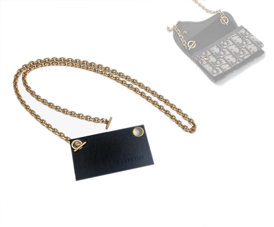 YESIKIMI Saddle Card Hold Conversion Kit With Copper Chain/Felt Insert Gift (100CM)