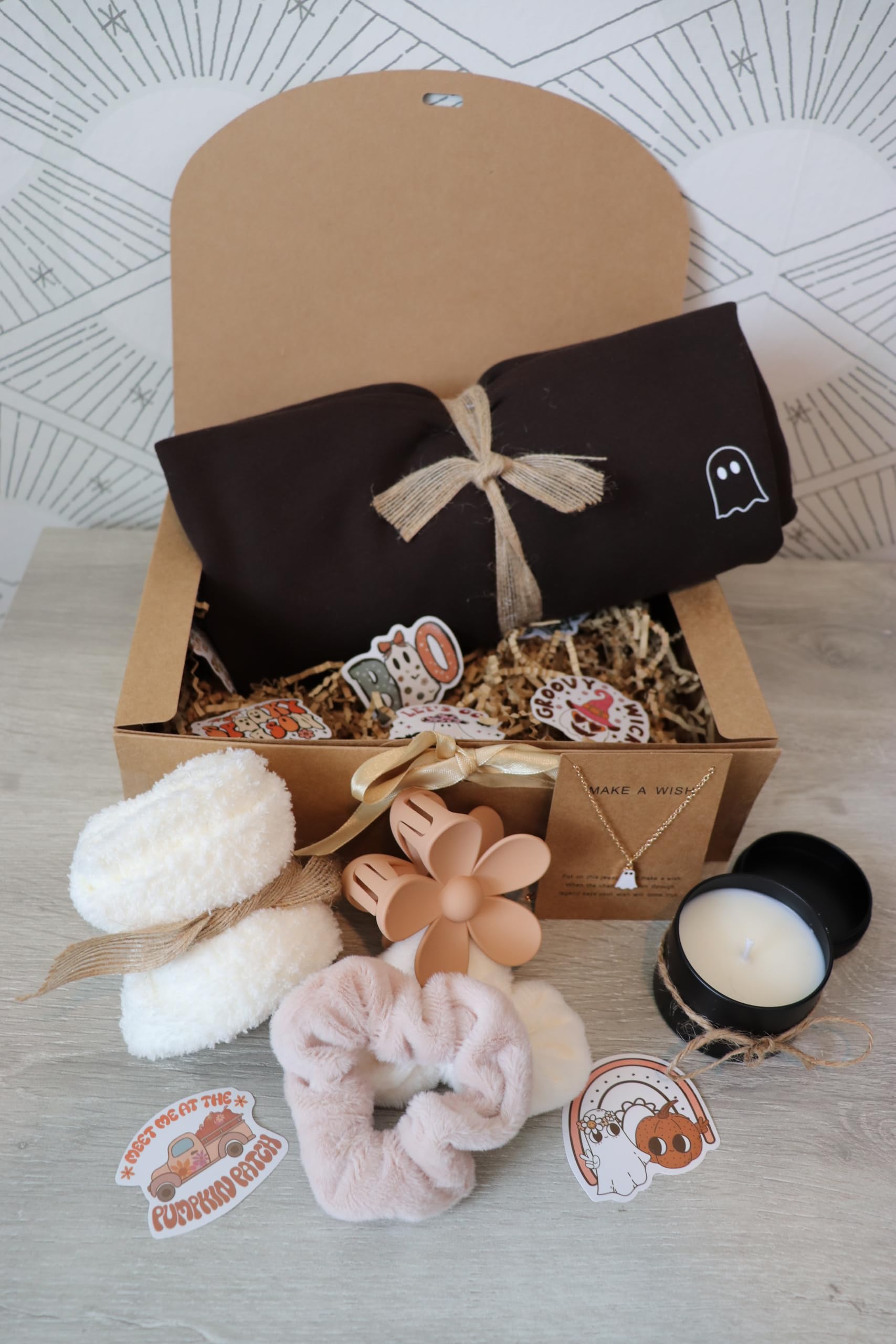 Boo Box (Boo Basket Gift Box: Ghost Sweatshirt, Fuzzy Socks, Soy Wax Vanilia Candle & More!)