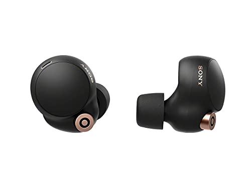 Sony WF-1000XM4 Truly Wireless Noise Cancelling Headphone - Optimised for Alexa and Google Assistant - with Built-in mic for Calls - Bluetooth Connection - Black/Copper