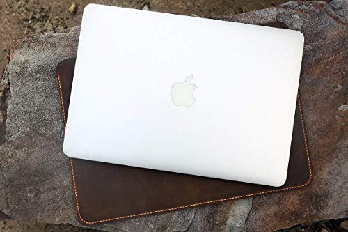 Handmade leather new macbook pro sleeve case for 13 14 15 16 inch macbook/vintage distressed leather macbook air 13 11 sleeve case MACX05S