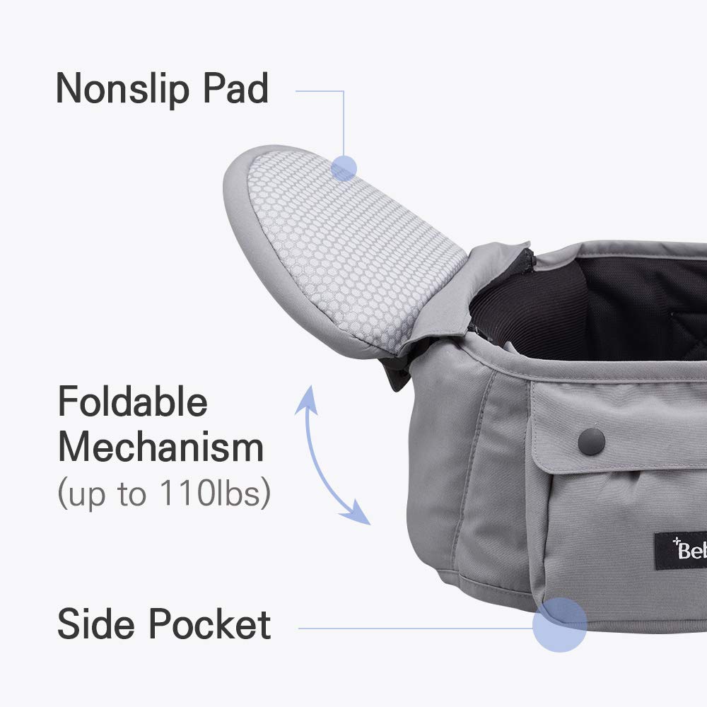 Bebefit Light Foldable Baby Hip seat Carrier (Pure Navy)