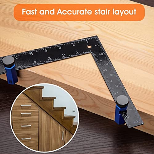 Azusumi Stair Gauge Knob Metal Stair Stringer Layout Tool Tall Stair Gauge for Framing Square Carpentry Rafter