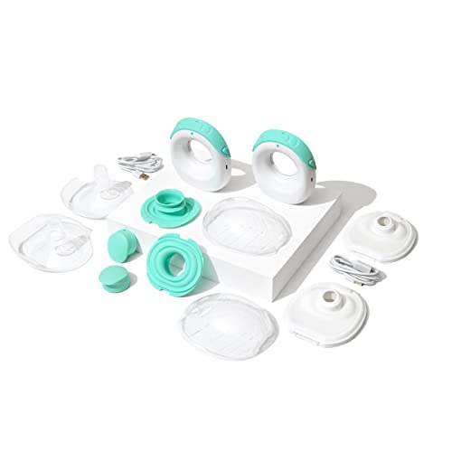 Willow Go Breast Pump | Willow Wearable Double Electric Breast Pump, Hands Free, Cord Free | Discreet and Quiet in Bra Design with app Control | 21mm and 24mm Flange