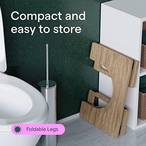 ๐ช๐๐ก๐ก๐๐ฅ ๐ฎ๐ฌ๐ฎ๐ฏ* Potty for Adults and Kids, Bamboo Potty Stool, 7 inches Foldable Bathroom Stool, Toilet Stool for Constipation & Bloating Relief, Easy to Clean & Anti Slip Potty Tool