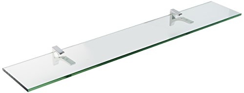 Spancraft Glass Cardinal Glass Shelf, Chrome, 8 x 42