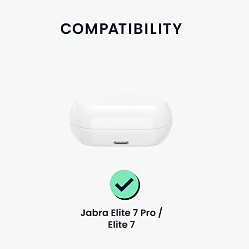 kwmobile Case Compatible with Jabra Elite 7 Pro/Elite 7 Active Case - Silicone Cover Holder for Earbuds - Black