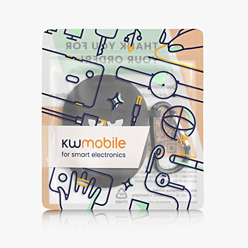 kwmobile Silicone Case Compatible with Google Pixel Buds 2 (2020) - Case Soft Cover - Don't Touch My Headphones White/Black/Black