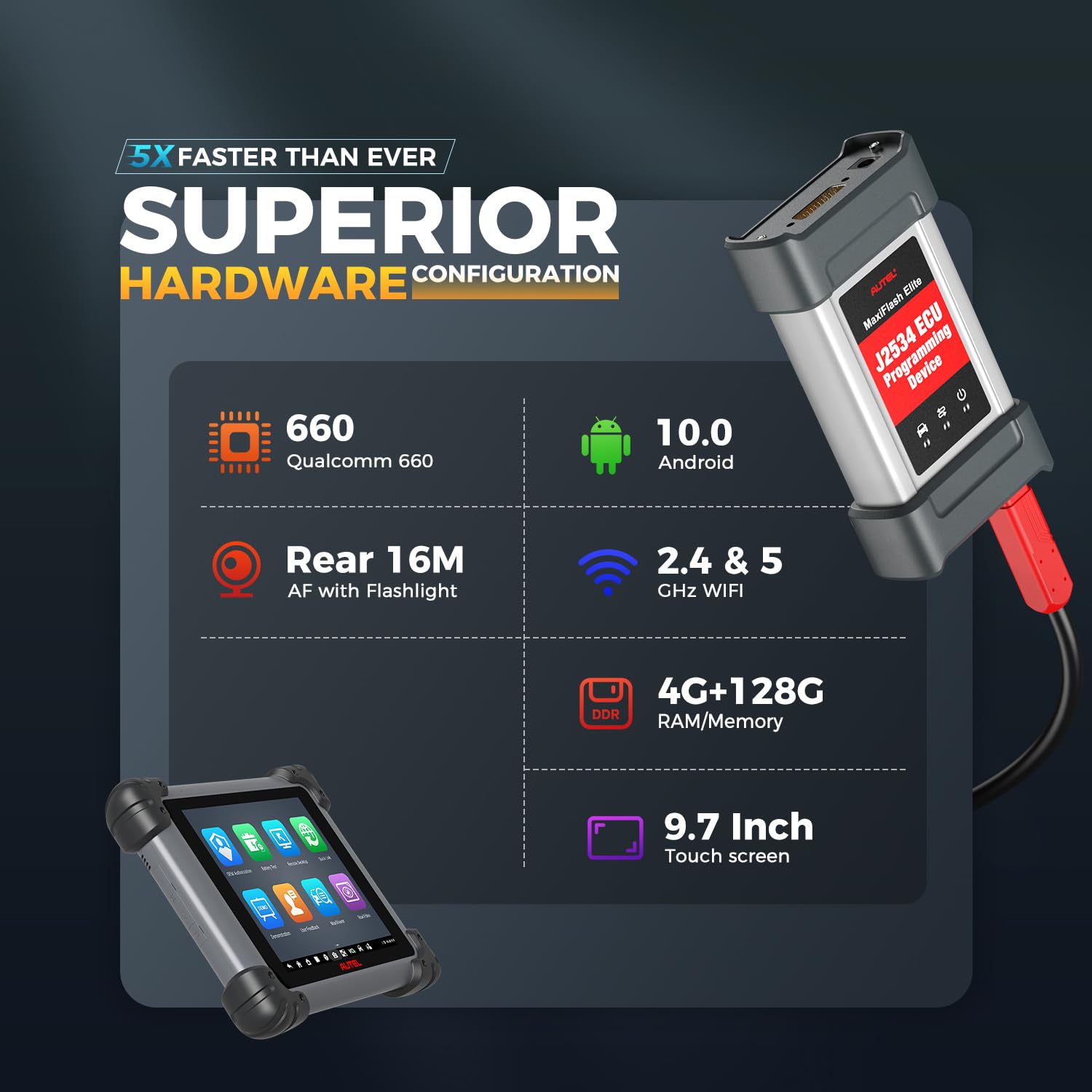 Autel MaxiSys MS908S PRO II Scanner w/ $60 MV108S, J2534 ECU Programming Coding as Elite II PRO/ MS909/ MSUltra, AutoScan 2.0, Upgraded of MK908P/ MS Elite/ MS908S Pro, 36+ Services, Active Tests, FCA