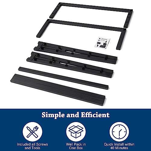 LUSIMO Twin Bed Frame 14 Inch Metal Bed Frame with Storage Twin Size Platform Bed Frame No Box Spring Needed Heavy Duty Steel Slat and Anti-Slip Support Easy Quick Lock Assembly Black