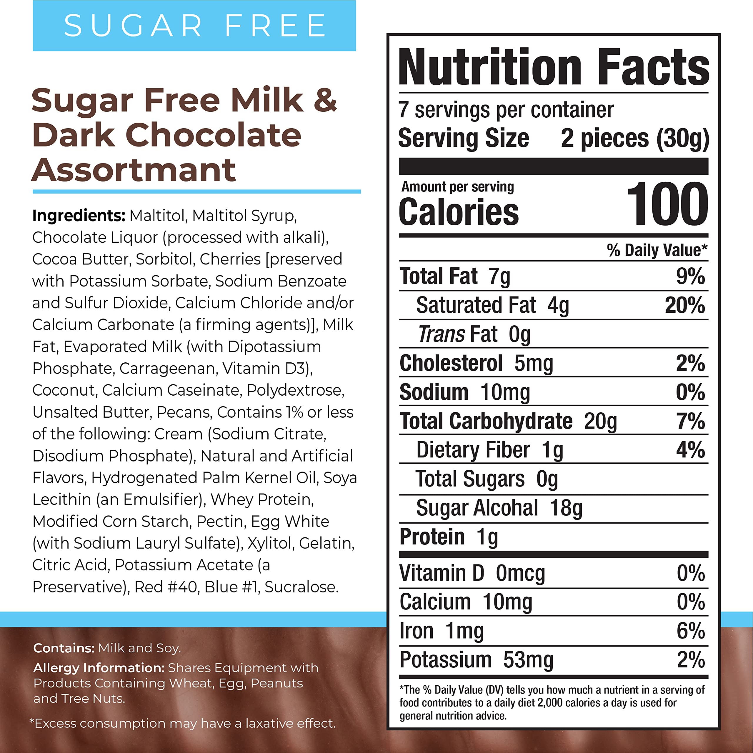 Asher's Sugar Free Chocolate Candy Assortment - Kosher, Keto, Milk & Dark Chocolates (15 pieces, 8 oz.)