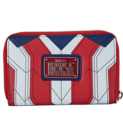 Loungefly Marvel Falcon Captain America Cosplay Zip-Around Wallet Captain America One Size