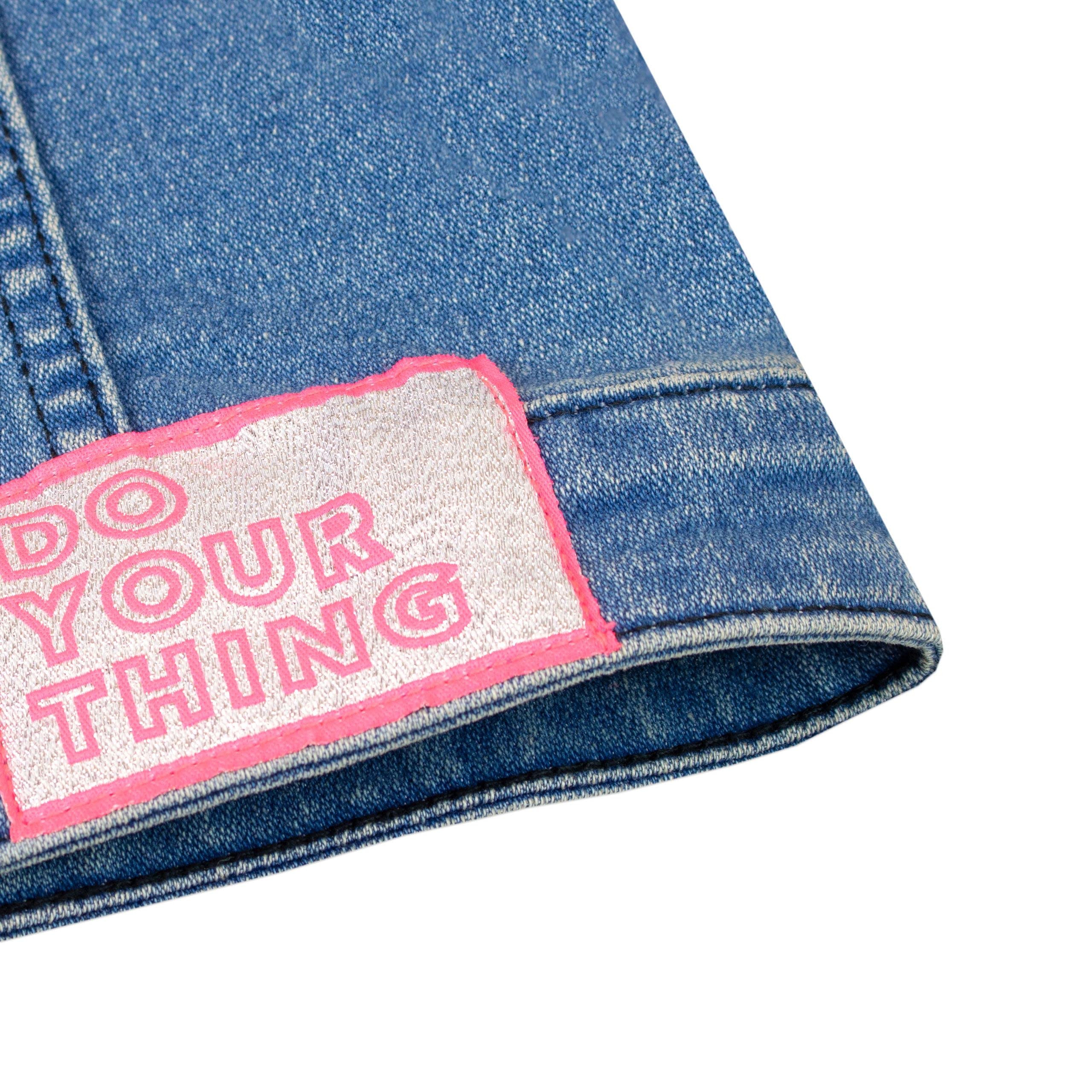 Barbie Girls Embroidered Jean Jacket Outerwear For Kids Blue 8