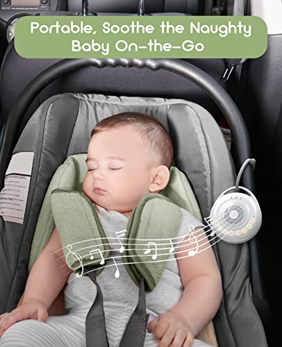 Portable Sound Machine Baby, Travel White Noise Machine Baby with USB Rechargeable, Sound Machine for Sleeping