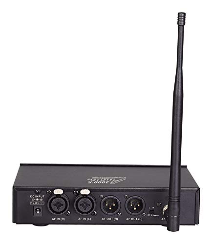 Audio2000'S AWM6309U UHF 100 Selectable Frequency Wireless in-Ear Monitor System with Two Wireless Receivers and a PVC Carrying Case