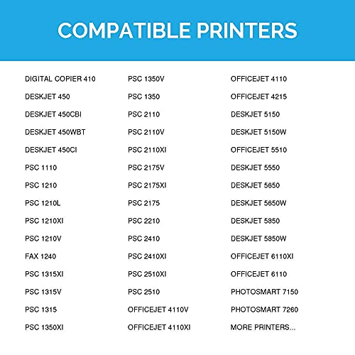 LD Products Remanufactured Ink Cartridge Replacements for HP 56 C6656AN & HP 57 C6657AN (2 Black, 2 Color, 4-Pack)