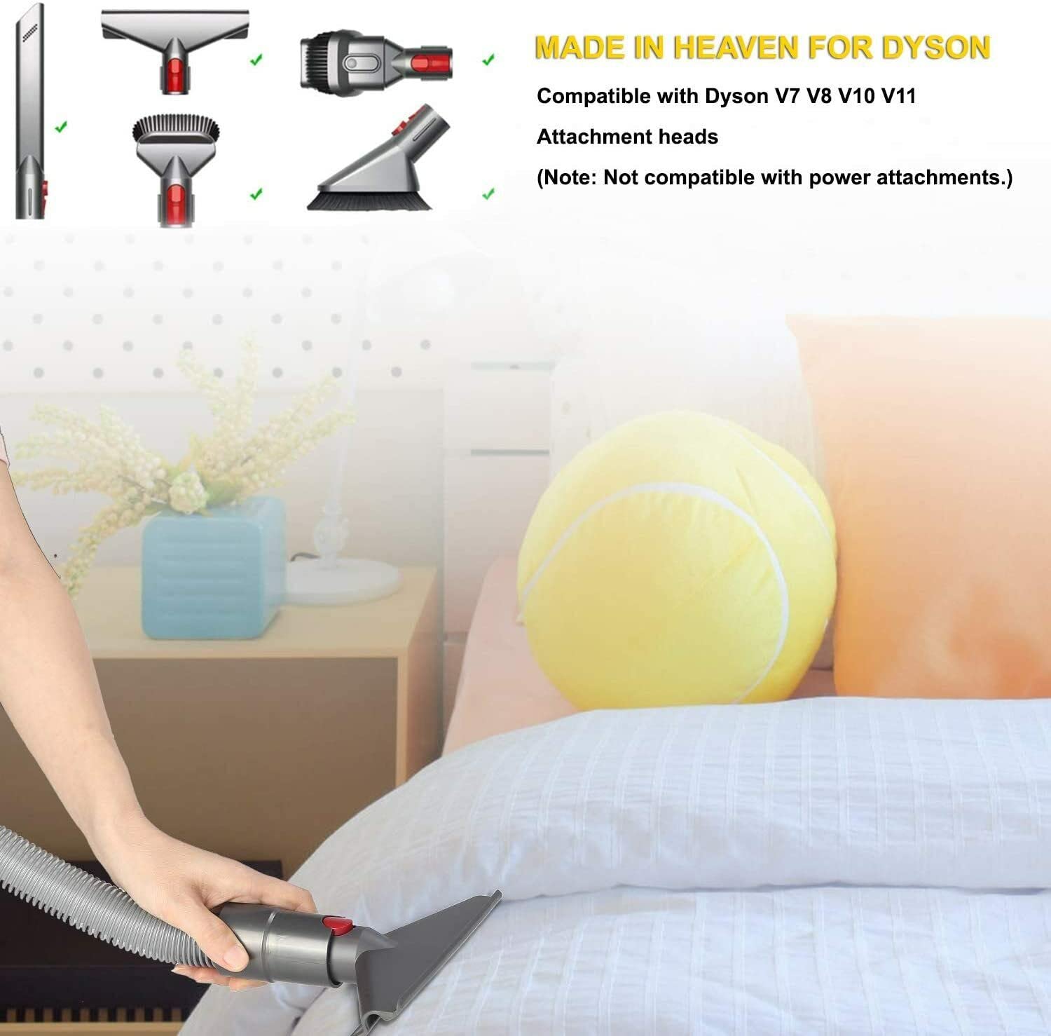 AOMUCH Flexible Extension Hose for Dyson V15 V12 V11 V10 V8 V7 Vacuum Cleaners