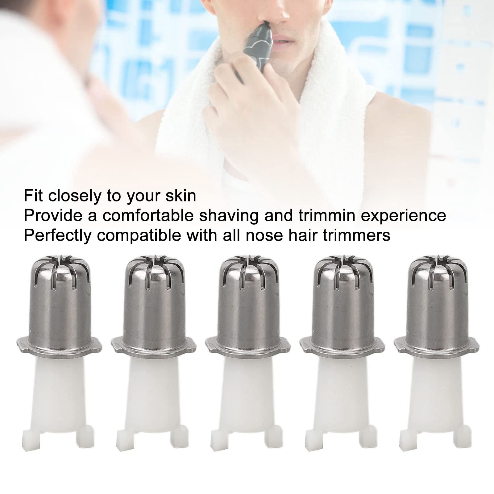 Brrnoo Nose Hair Trimmer Replacement Head, 10pcs, Universal, Compatible with All Trimmers, Ideal for Daily Use