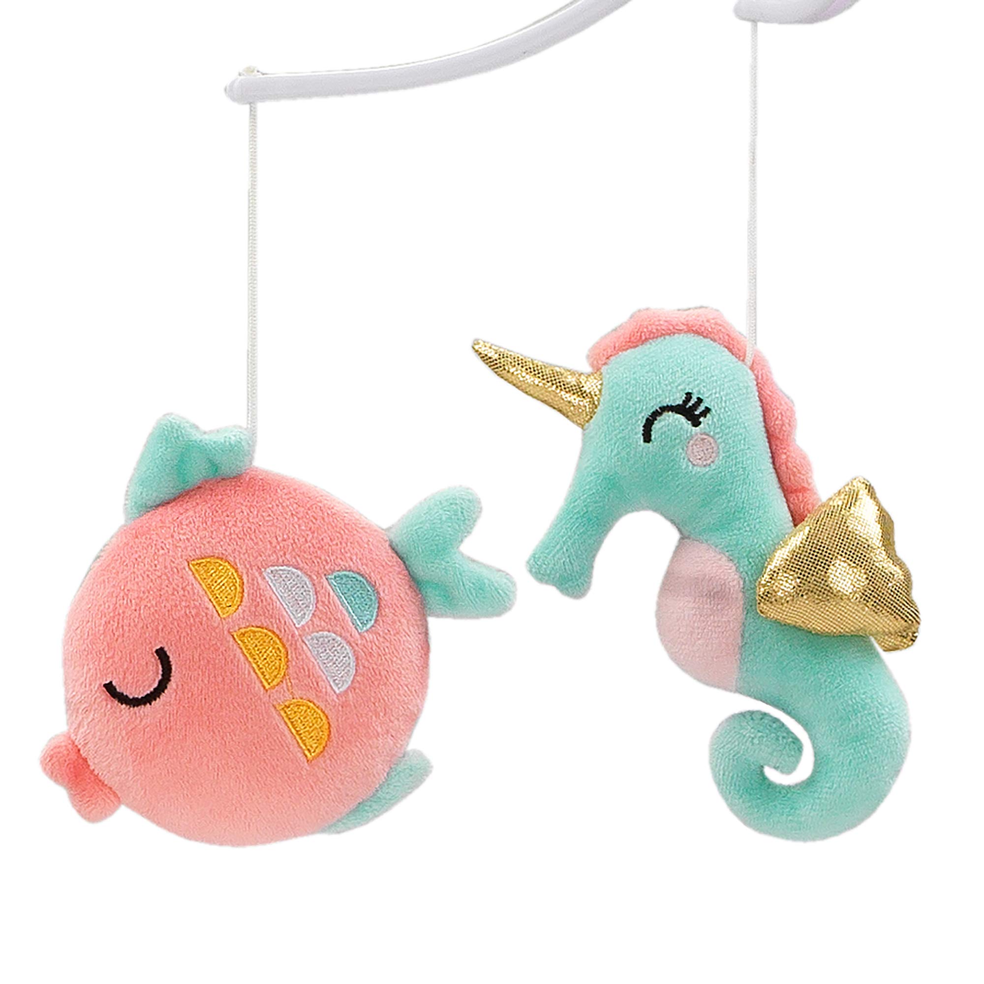 Bedtime Originals Ocean Mist Musical Baby Crib Mobile, Multicolor