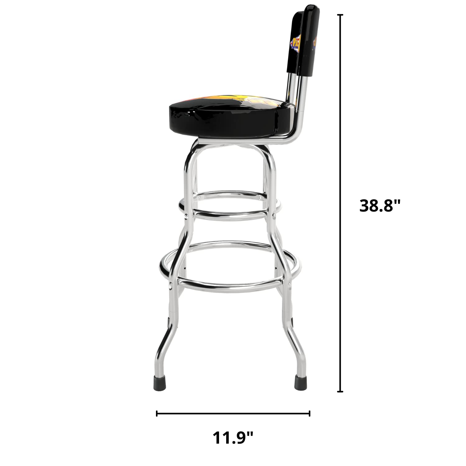 Arcade1UP High Back Pac-Man Legacy Stool, Black Edition