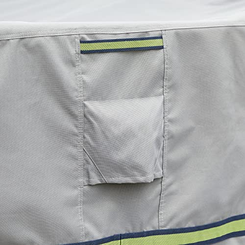 Duck Covers Soteria Waterproof 32 Inch Rectangular Patio Ottoman/Side Table Cover, Outdoor Ottoman Cover