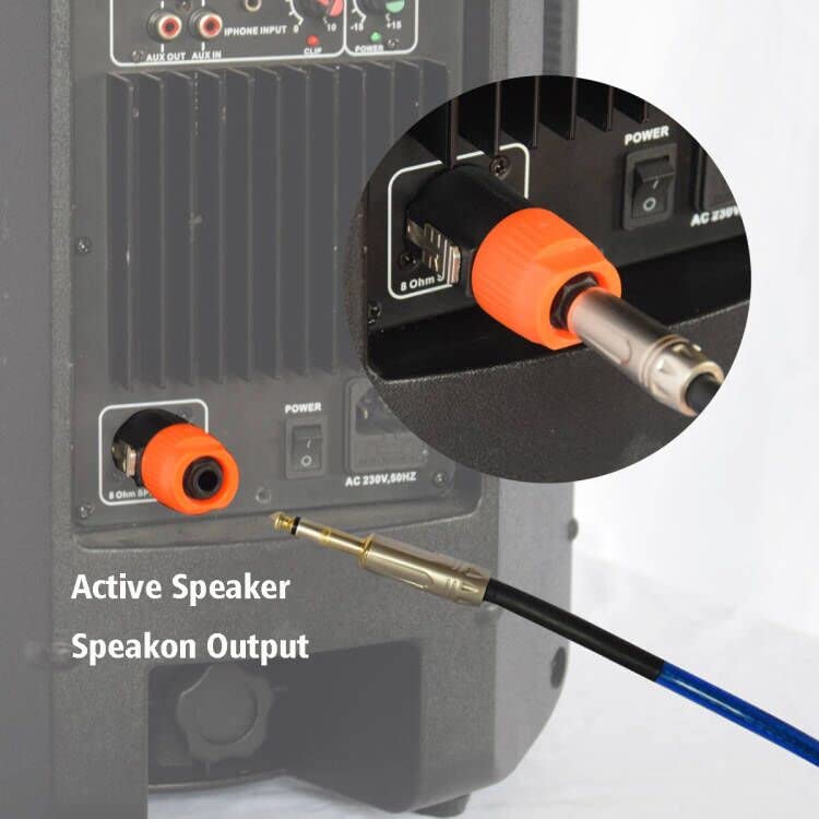 ASNIGBAX Speakon to 1/4 Adapter -2 Pack, Speakon Male to 1/4" TS Female Converter Connectors