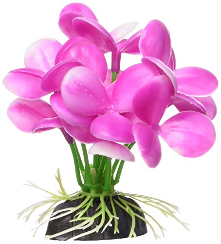 Marina Betta Pink Orchid Aquarium Plastic Plant, 2.75-Inch