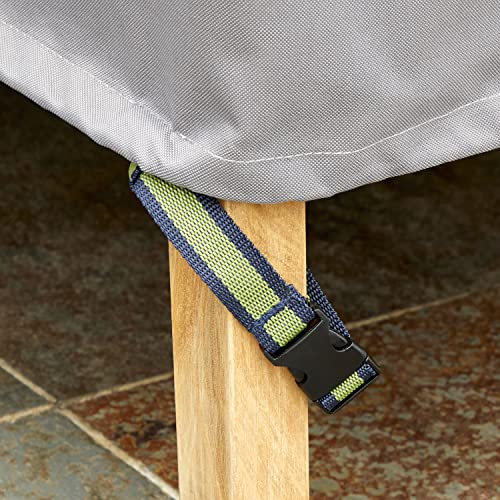 Duck Covers Soteria Waterproof 140 Inch Rectangular/Oval Patio Table with Chairs Cover, Outdoor Table and Chair Cover