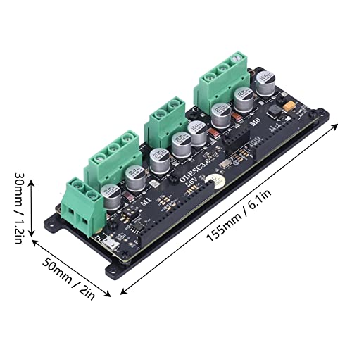 Brushless Motor Driver - Dual Drive Controller Board Based on ODrive for Precise Motor Control of BLDC Motors - Motor Drive Module Compatible with ODESC3.6