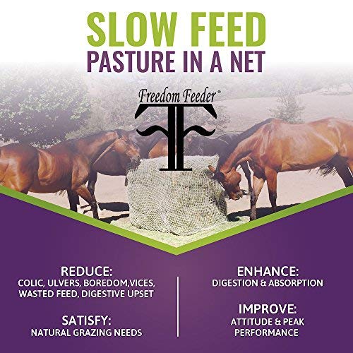 Freedom Feeder Mesh Net Full Bale Horse Feeder β Designed To Feed Horse For 7 Days β Reduce Horse Feeding Anxiety And Behavioral Issues