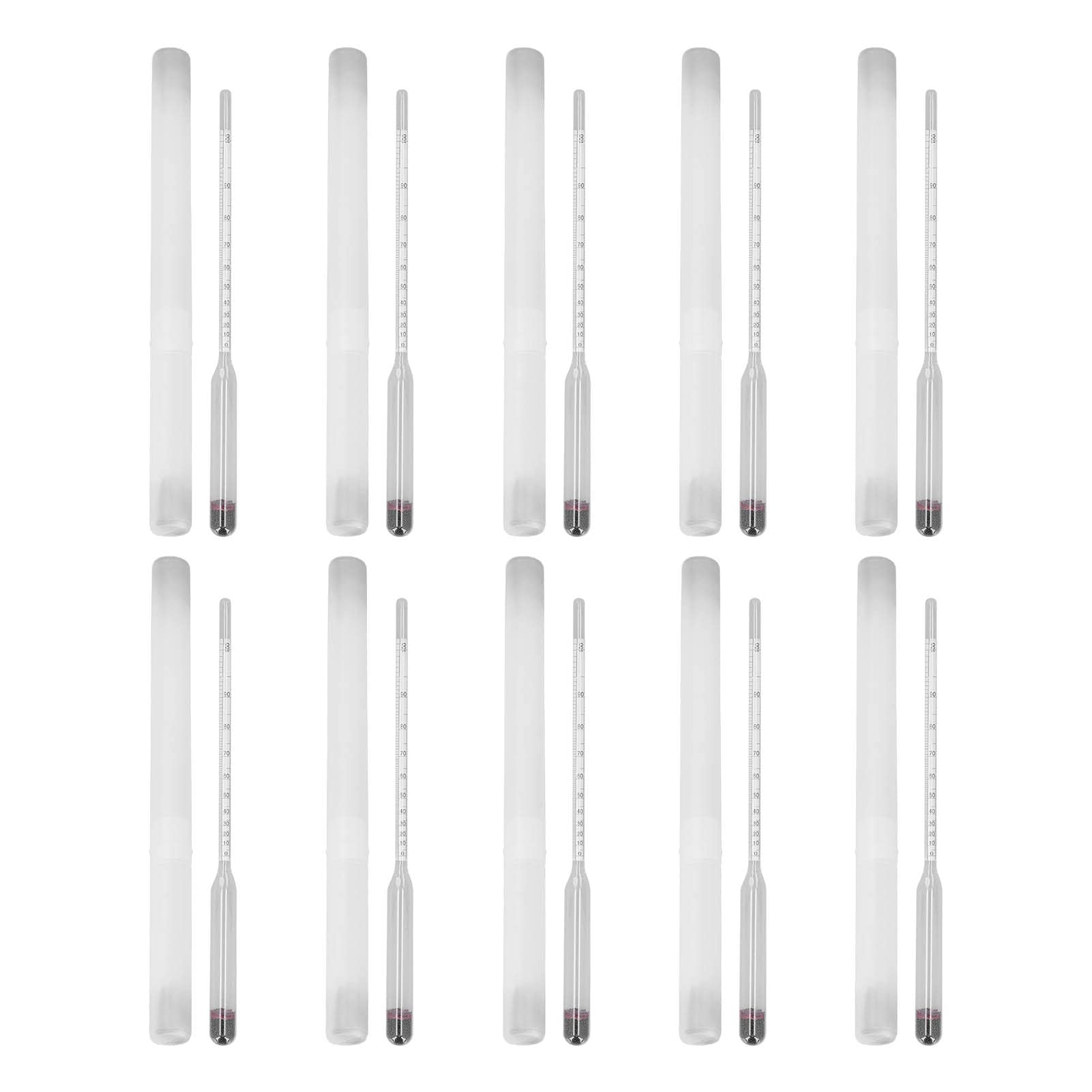 Beer Meter, High Accuracy Wide Application Hydrometer Tool Clear Scale 10pcs for Home