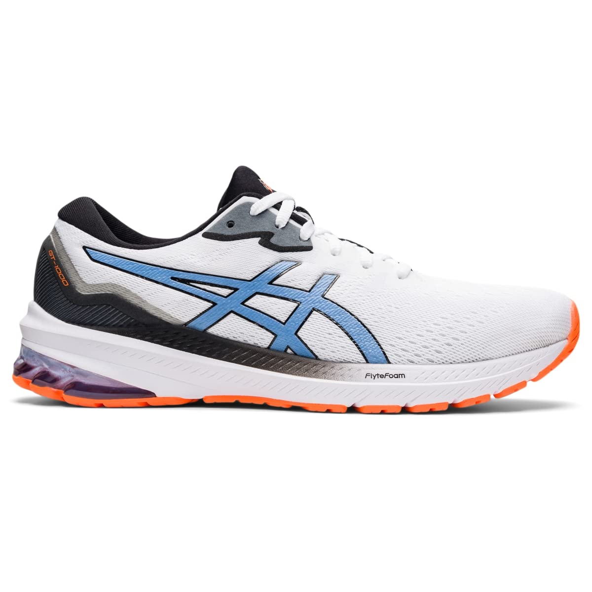 ASICS Men's GT-1000 11 Running Shoes, 11, WHITE/BLUE HARMONY